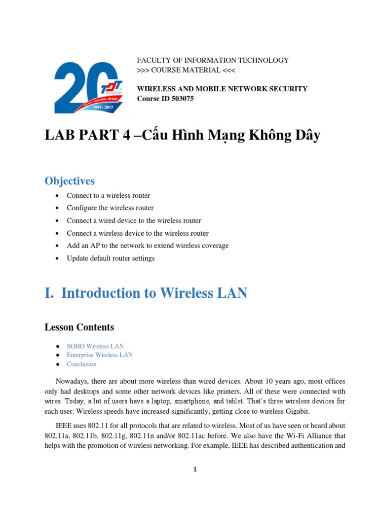 Wireless Network Security Course Materials | PDF | Wireless Lan ...