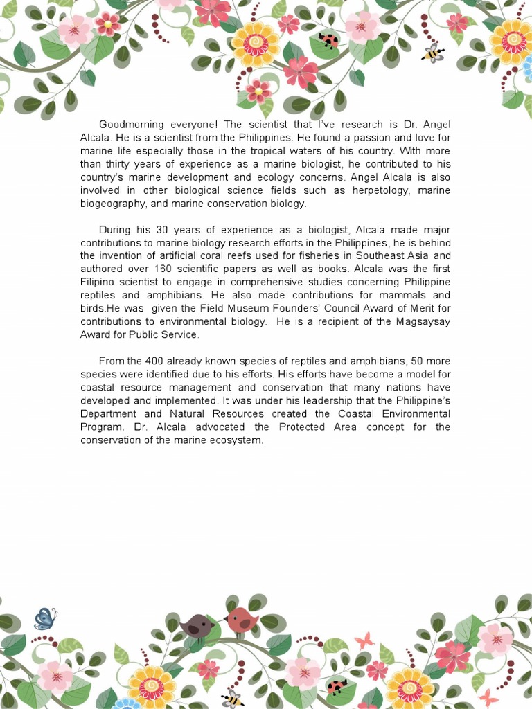 Angel Alcala Explanation | PDF | Social Science | Wellness