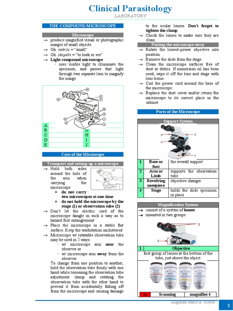 Clinical Parasitology Laboratory | Download Free PDF | Angular ...