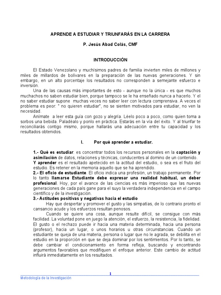 Aprende A Estudiar y Triunfaras | PDF | Memoria | Inteligencia