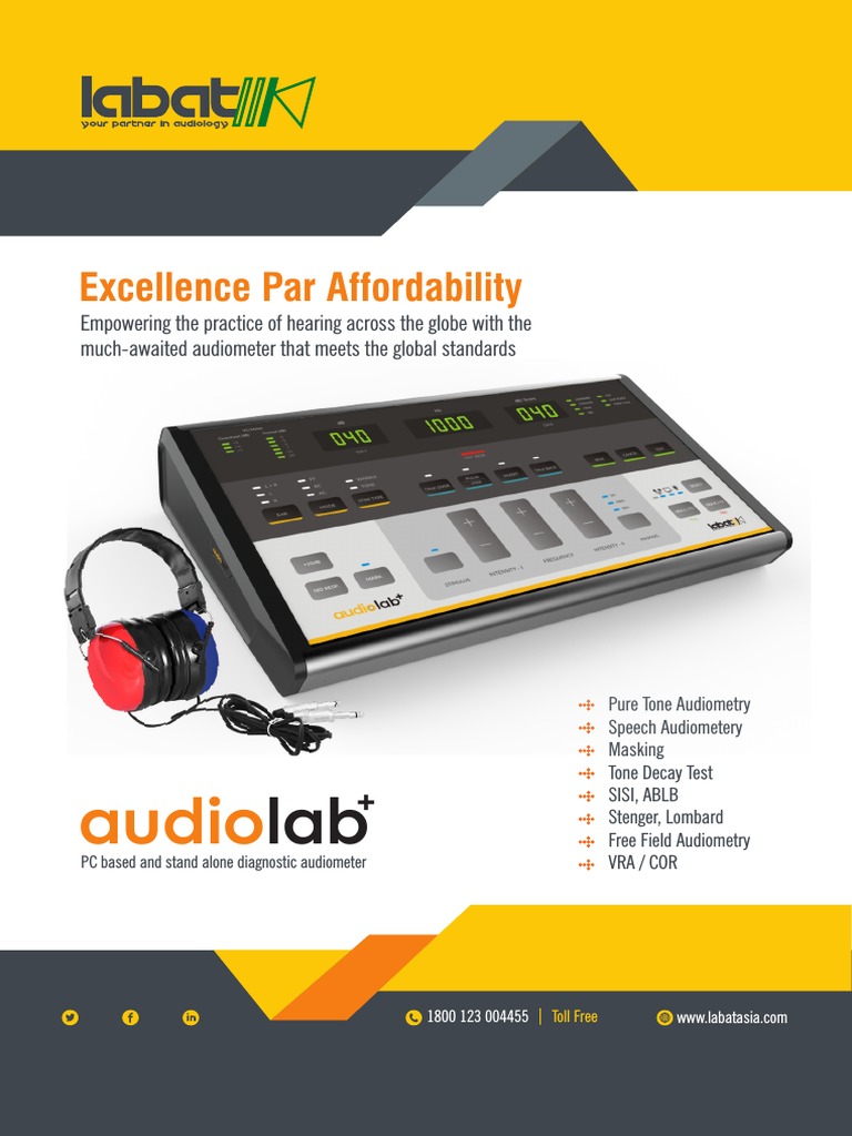 Visual Resposne Audiometry Portable Audiometer Audiolab Pro Vra | PDF ...