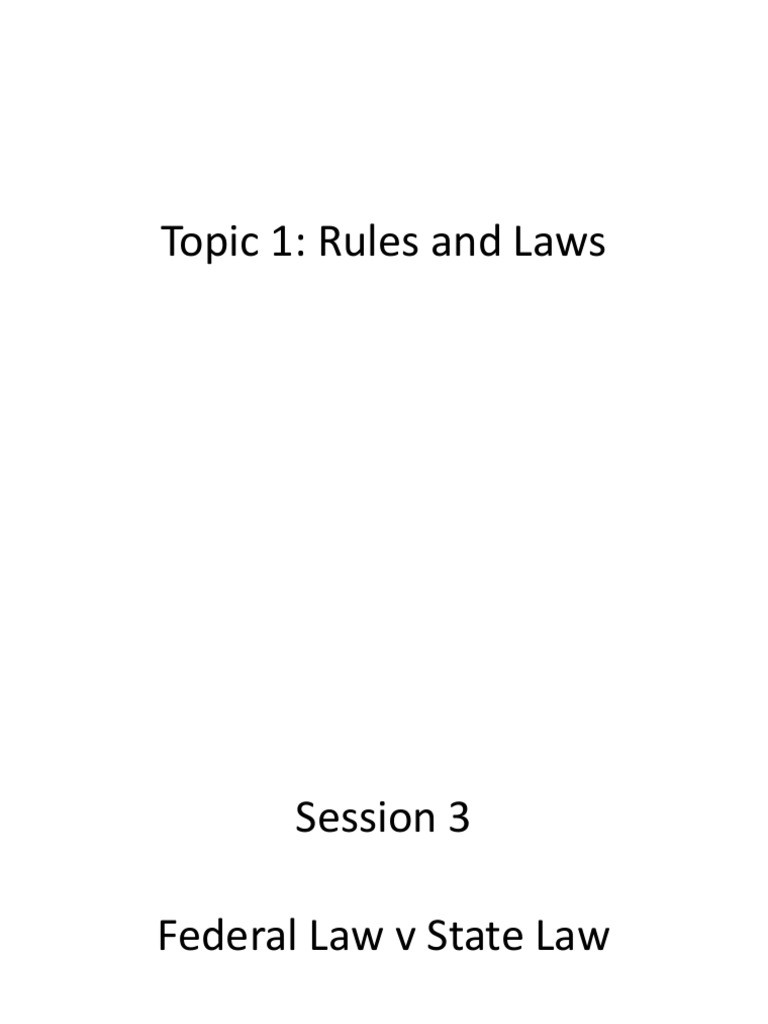 Federal vs State Law in Australia | PDF | Australia | Federation