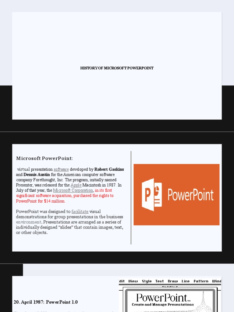 History of PowerPoint | PDF | Microsoft Power Point | Software Development