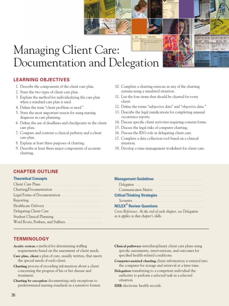 Managing Client Care Documentation and Delegation | PDF | Nursing ...
