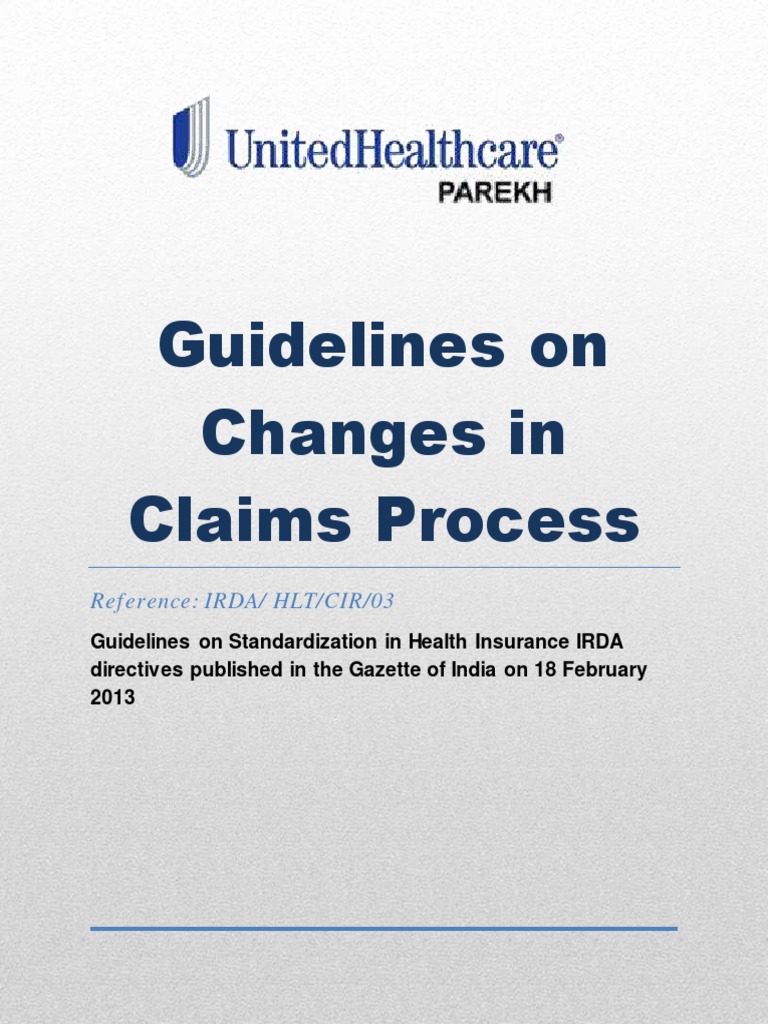 IRDA Claims Process Changes Explained | PDF | Finance & Money Management