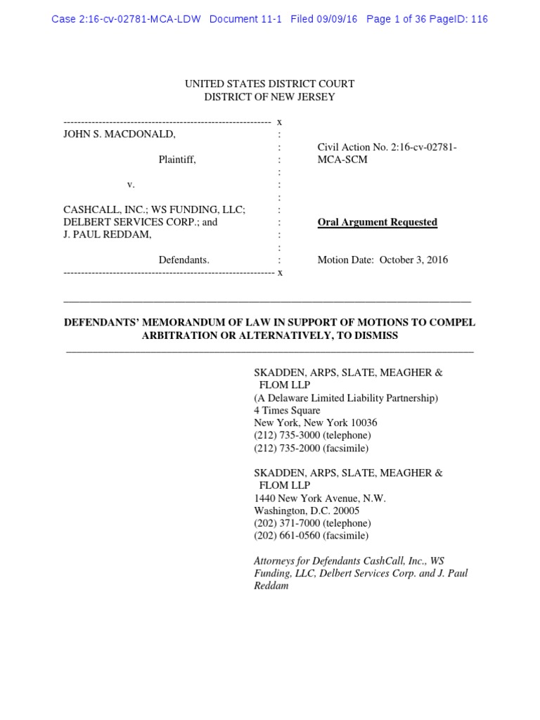 11-1-Motion-To-Compel-Arbitration Mboh Opo Iki | PDF | Arbitration ...