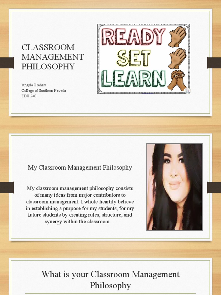 Classroom Management Philosophy | PDF | Classroom Management | Teachers