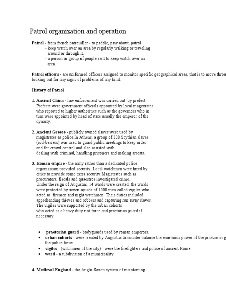 Patrol Organization and Operation | PDF | Police | Crime & Violence