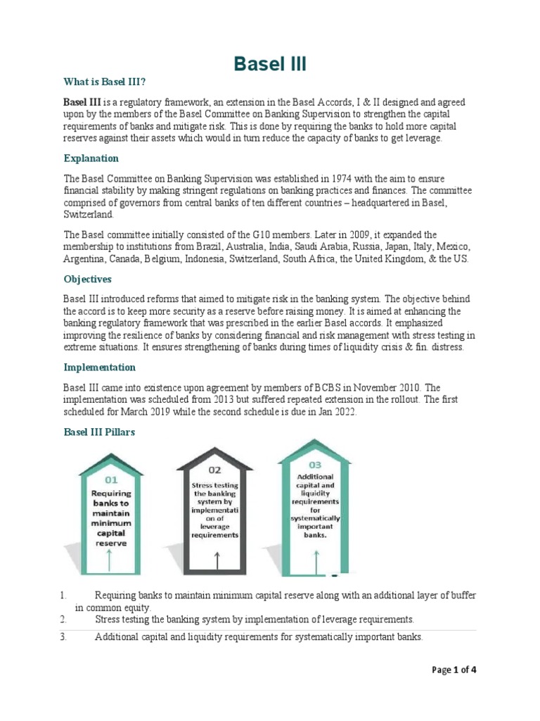 What Is Basel III and Overview of Basel Framework in Pakistan | PDF ...