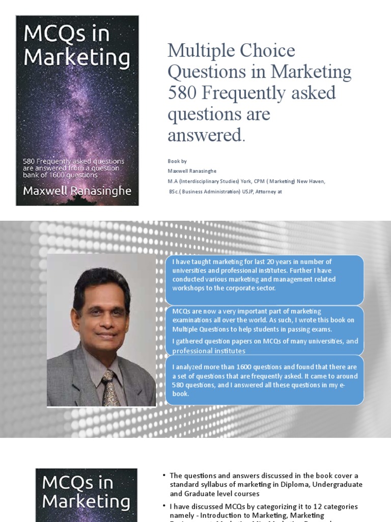 Introduction To Marketing - MCQs | PDF | Sales | Marketing