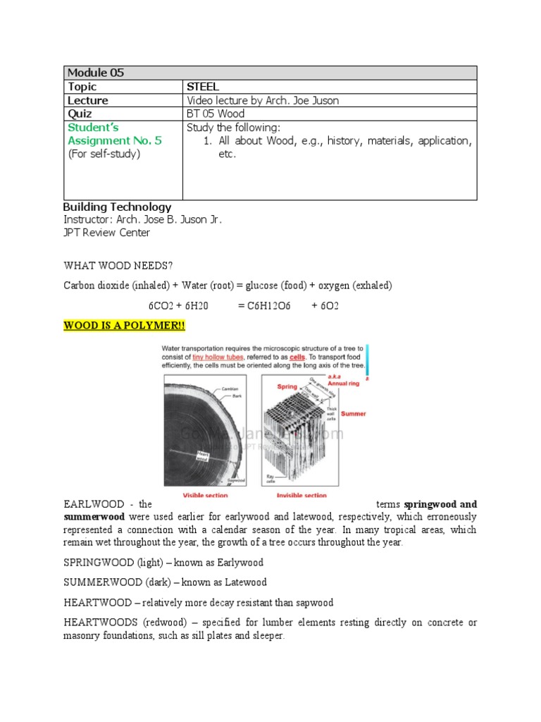 Wood Properties and Lumber Processing | PDF | Framing (Construction) | Wood