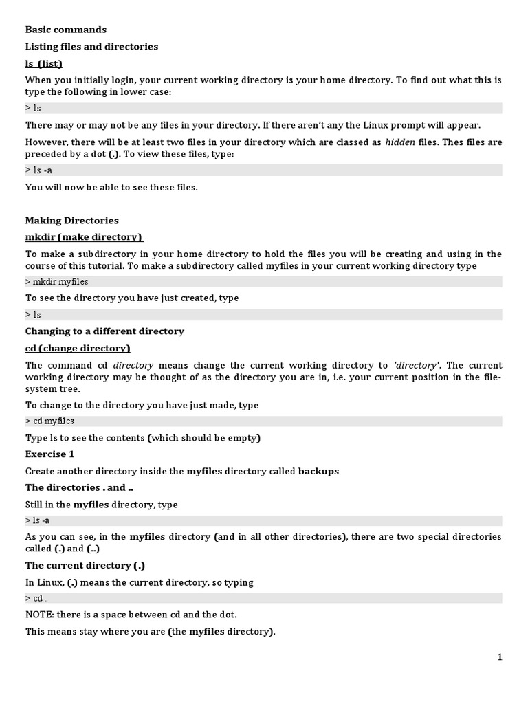 Basic Linux Terminal Commands PDF | Download Free PDF | Directory (Computing) | Sudo