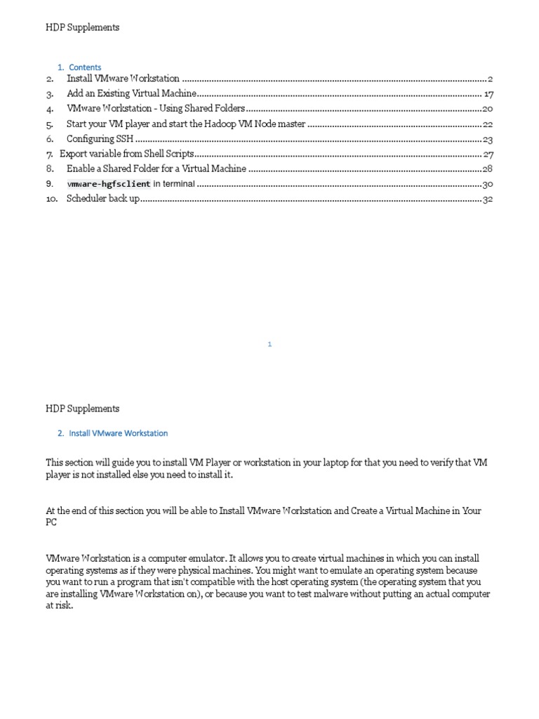 Tutorial HDP Supplement | PDF | Apache Hadoop | Virtual Machine
