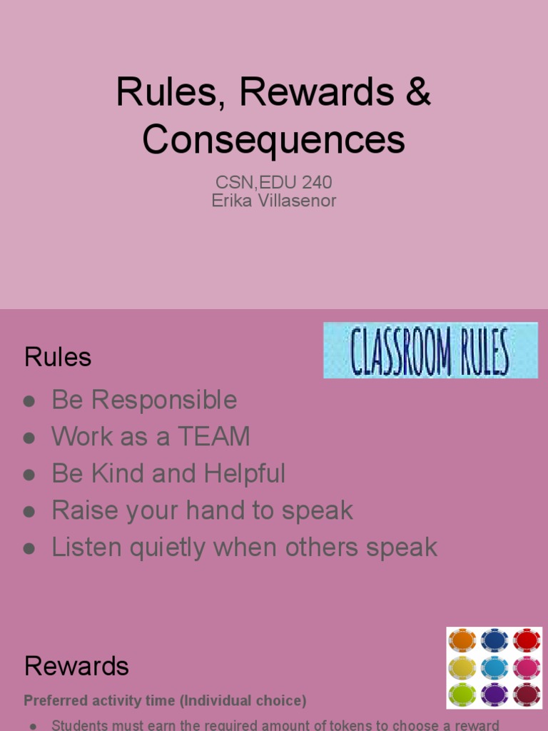 Rules Rewards Consequences 240 | PDF