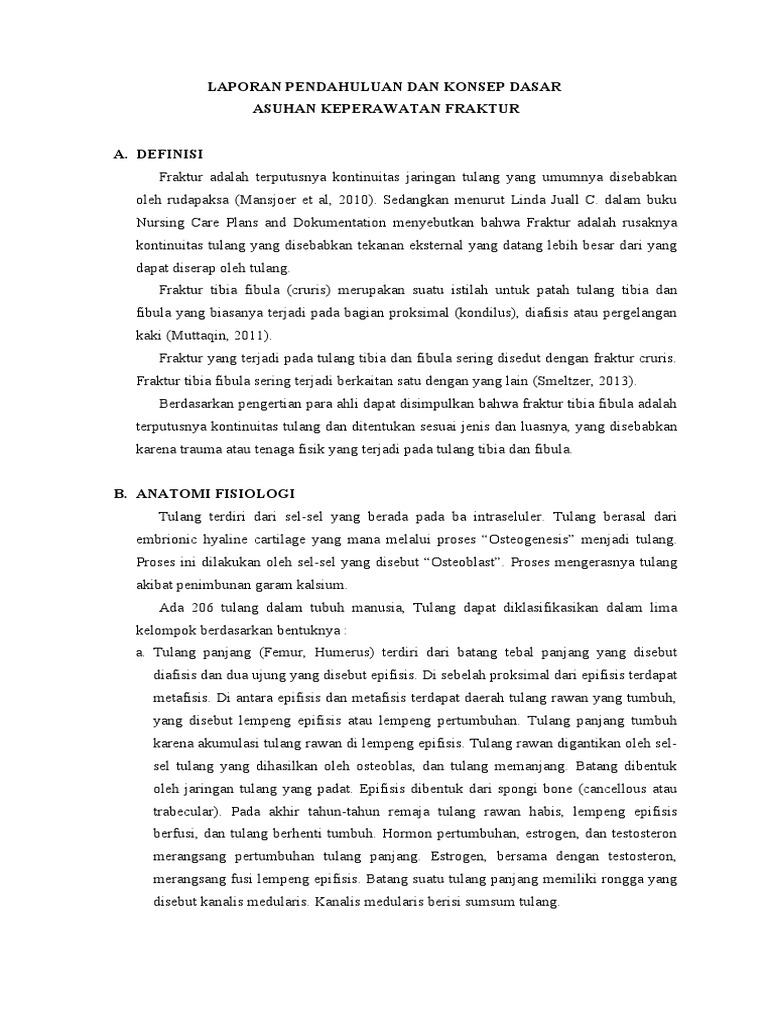 Asuhan Keperawatan Fraktur Tibia Fibula | PDF | Sains & Matematika