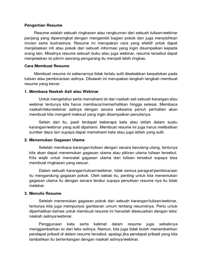 Modul Resume | PDF