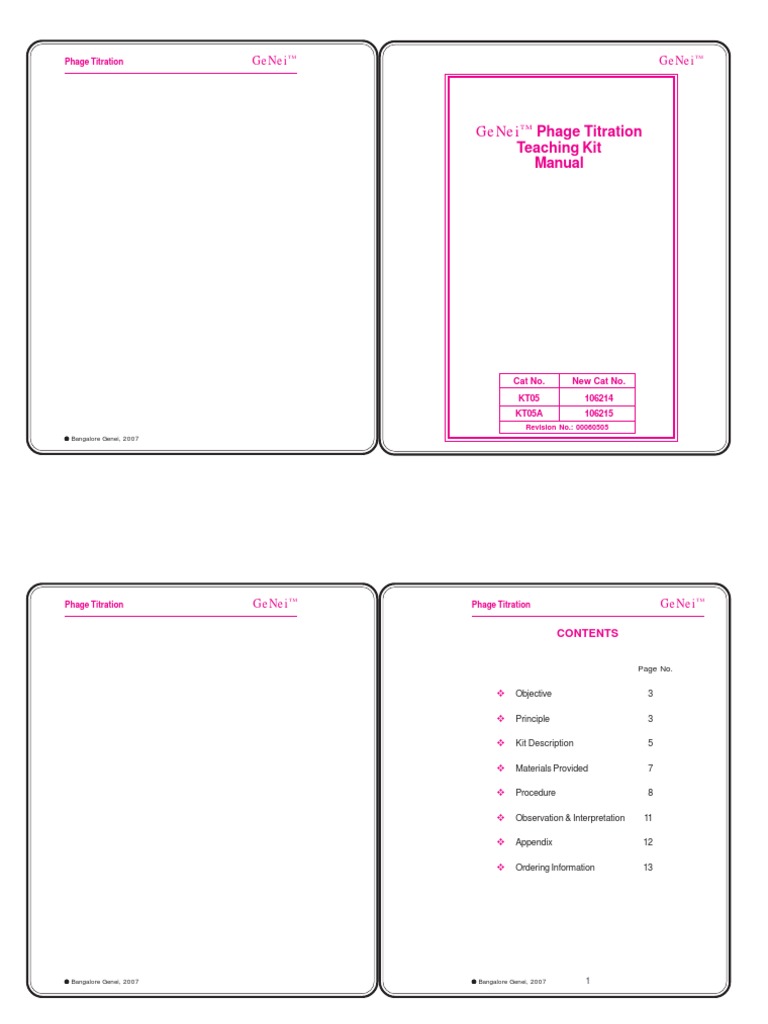 Genei Teaching Kit Manuals | PDF | Gel Electrophoresis | Agarose Gel ...