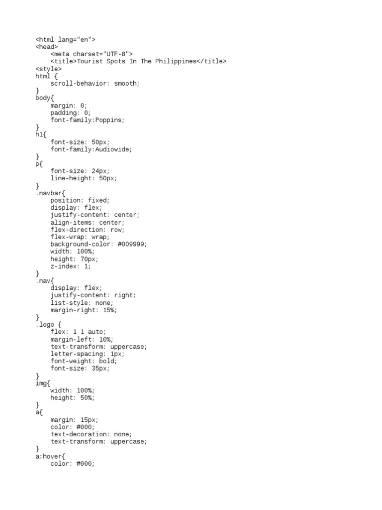 Tourist Spots in The Philippines - Docs | PDF | Philippines | Mindanao