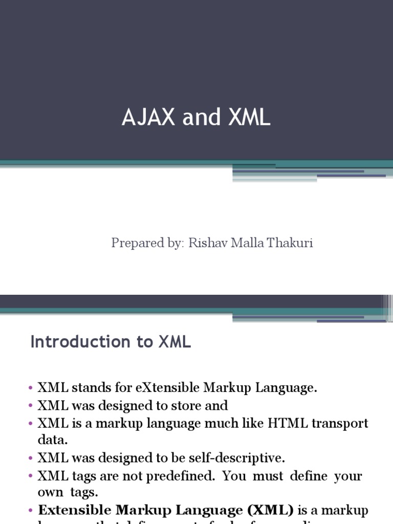 XML (BScCSIT 5th Semester) | PDF | Html Element | Xml