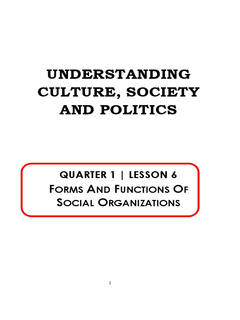 Forms and Functions of Social Organizations | PDF | Deviance (Sociology ...
