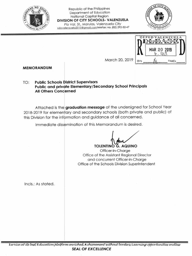 GRADUATION MESSAGE Corrected | PDF