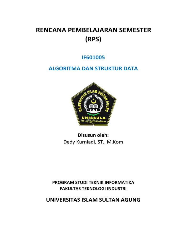 IF601005 RPS Algoritma Dan Struktur Data | PDF | Komputer