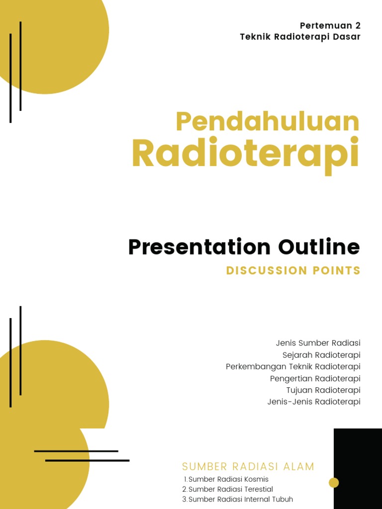 TRD - Pendahuluan Radioterapi | PDF