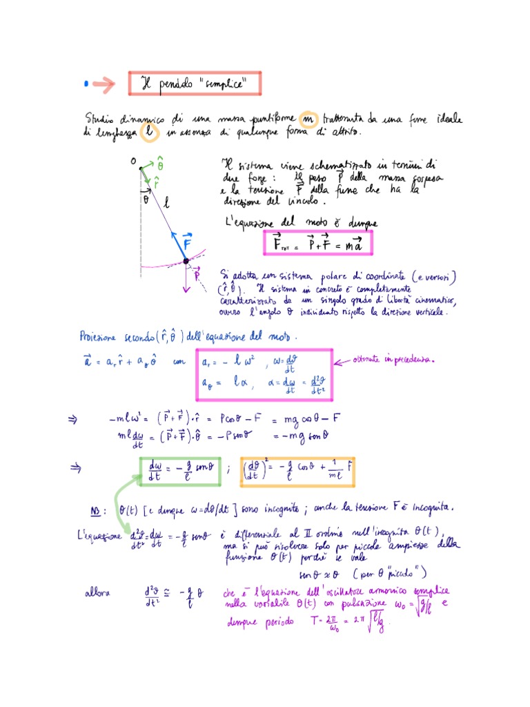Pendolo Semplice | PDF
