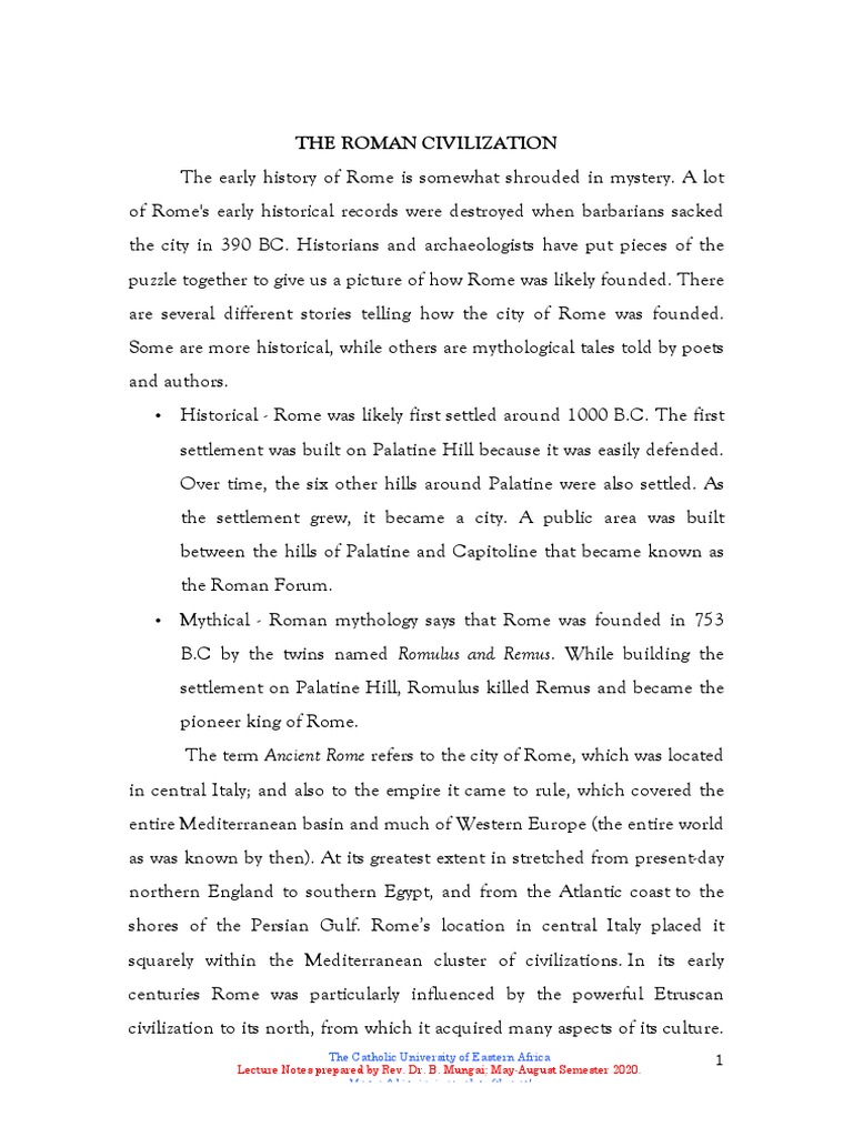 The Rise and Fall of the Roman Civilization: An Overview of the ...