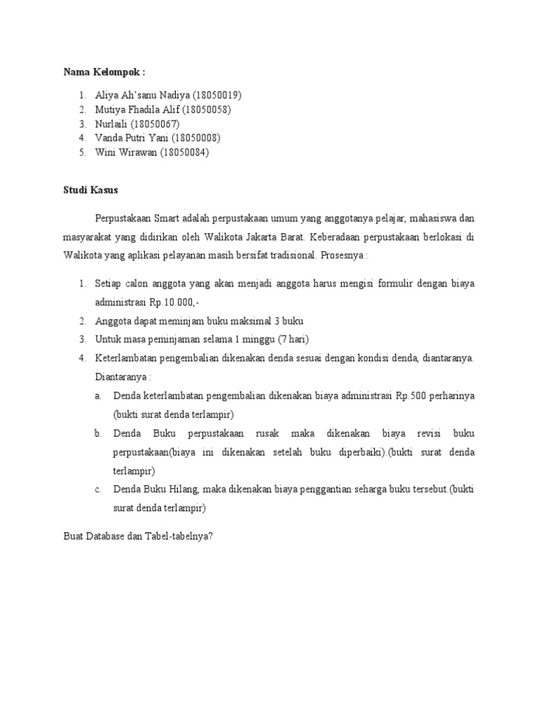 Kelompok Basis Data Grup A | PDF