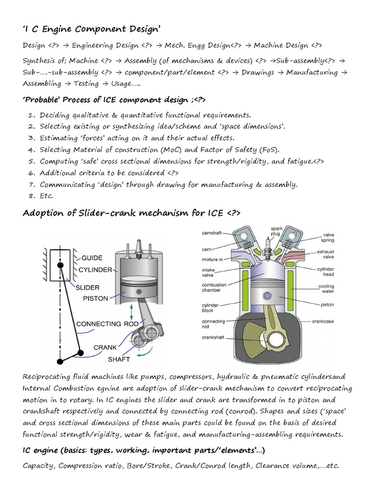 ICE Piston Design and Functionality | PDF | Piston | Stress (Mechanics)