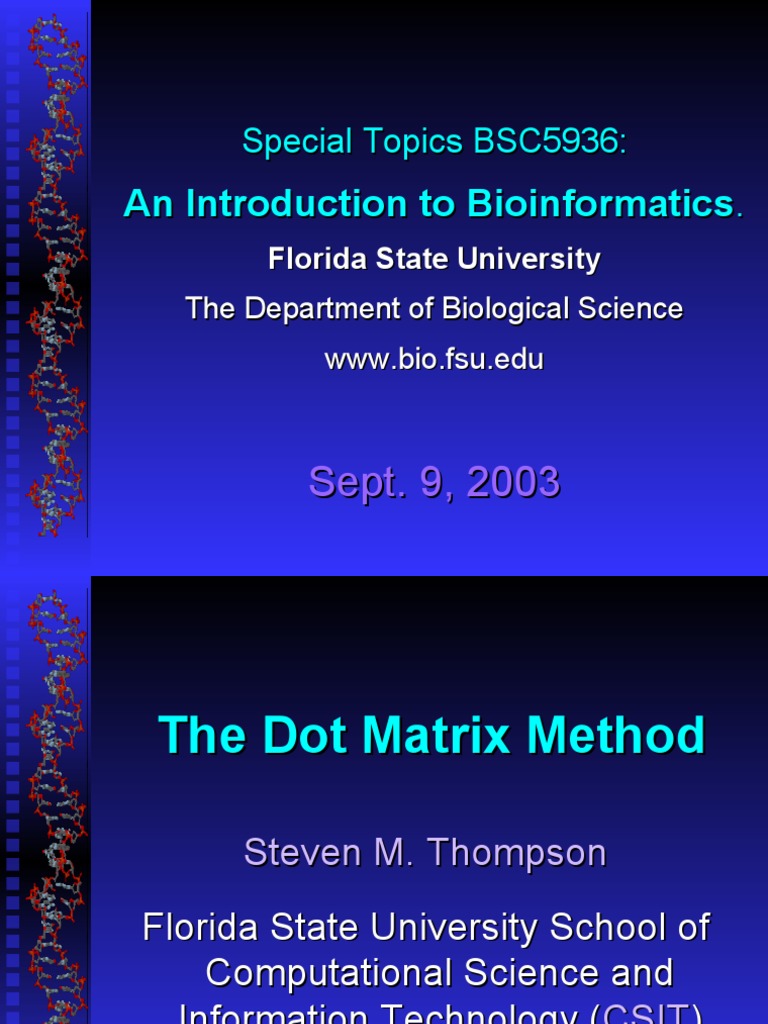 Dot Matrix | PDF | Sequence Alignment | Proteins