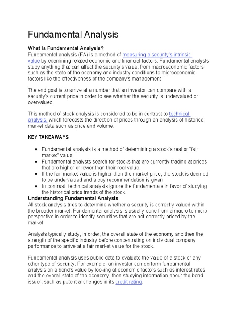 Fundamental Analysis | PDF | Stocks | Investing