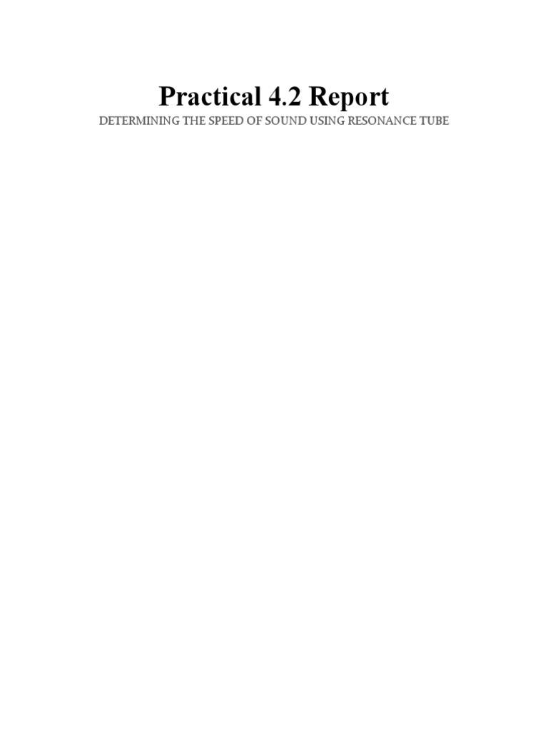 Physics Resonance Tube Practical | PDF | Waves | Resonance