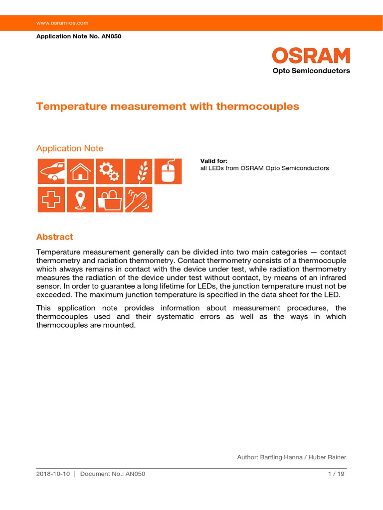 Temperature Measurement With Thermocouples | PDF | Thermocouple | Power ...