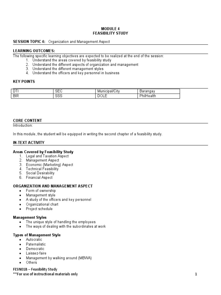 Module 4 - Organization and Management Aspect | PDF | Employment ...