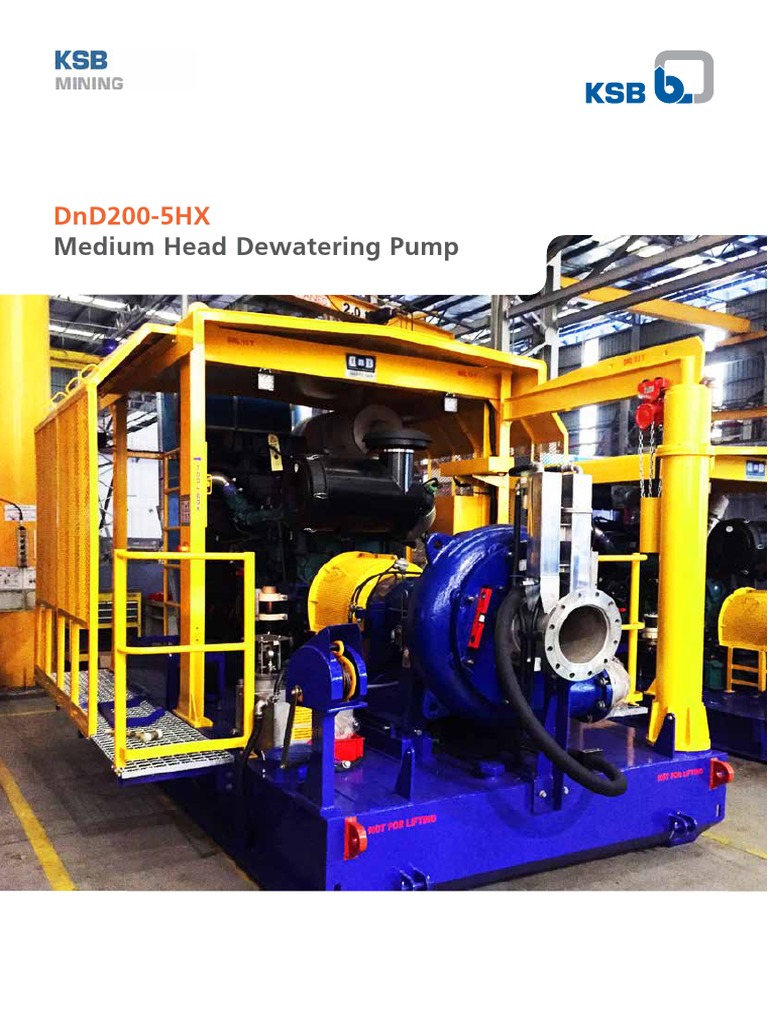 Dnd200-5Hx: Medium Head Dewatering Pump | PDF | Pump | Valve