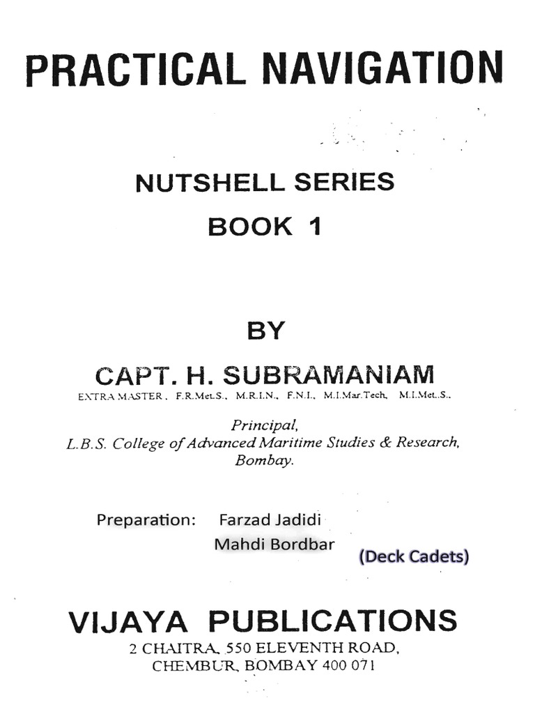 Practical Navigation (Capt - Subramaniam) | PDF | Latitude | Equator