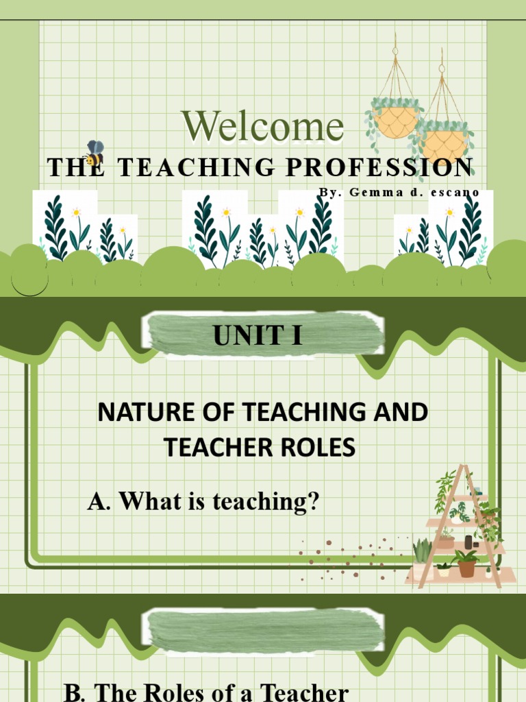 22 GEM PPT Teaching Profession Overview | PDF | Teachers | Philosophy ...
