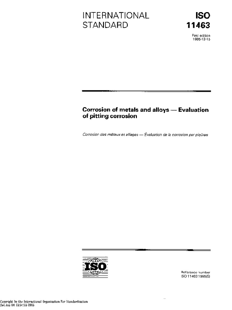 Iso 11463 1995 | PDF