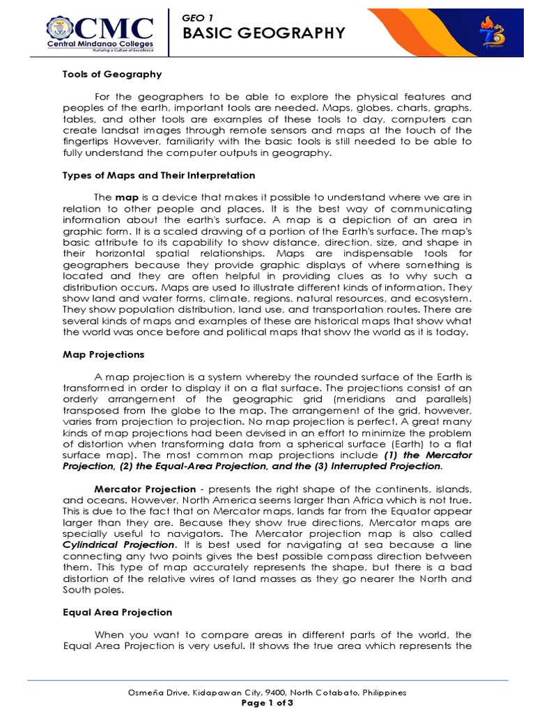 Tools of Geography | PDF | Map | Geography
