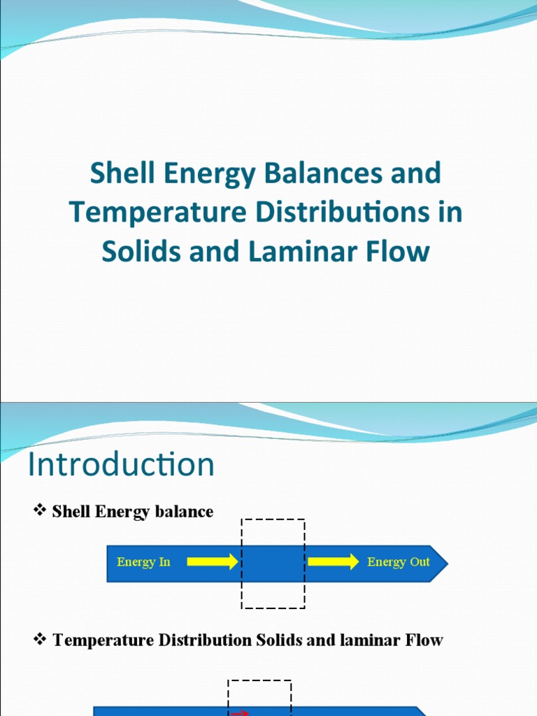 Shell Energy Balances and Temperature Distribution in Solids and ...