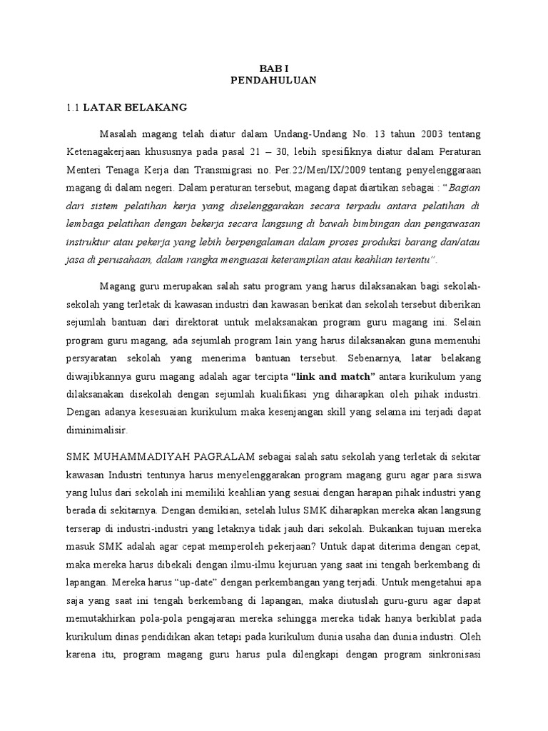 Program Guru Magang | PDF