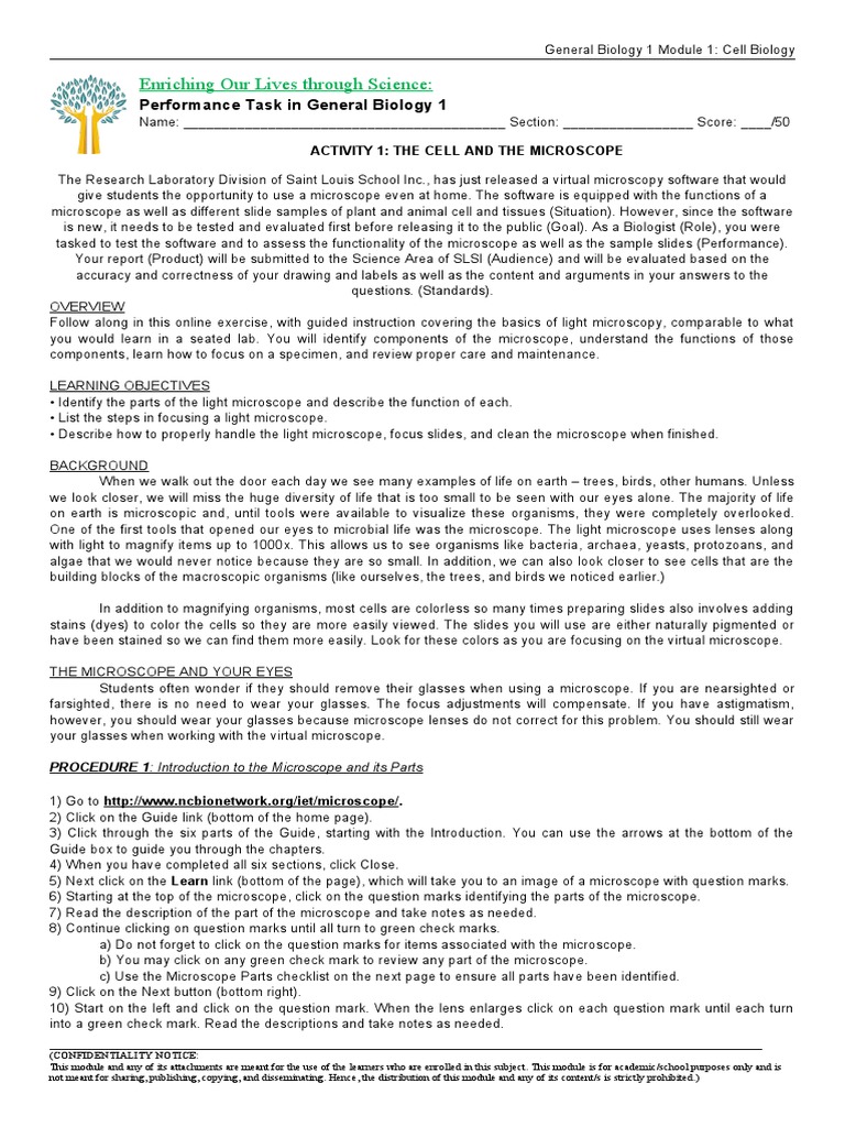 E Nriching Our Lives Through Science:: Performance Task in General ...