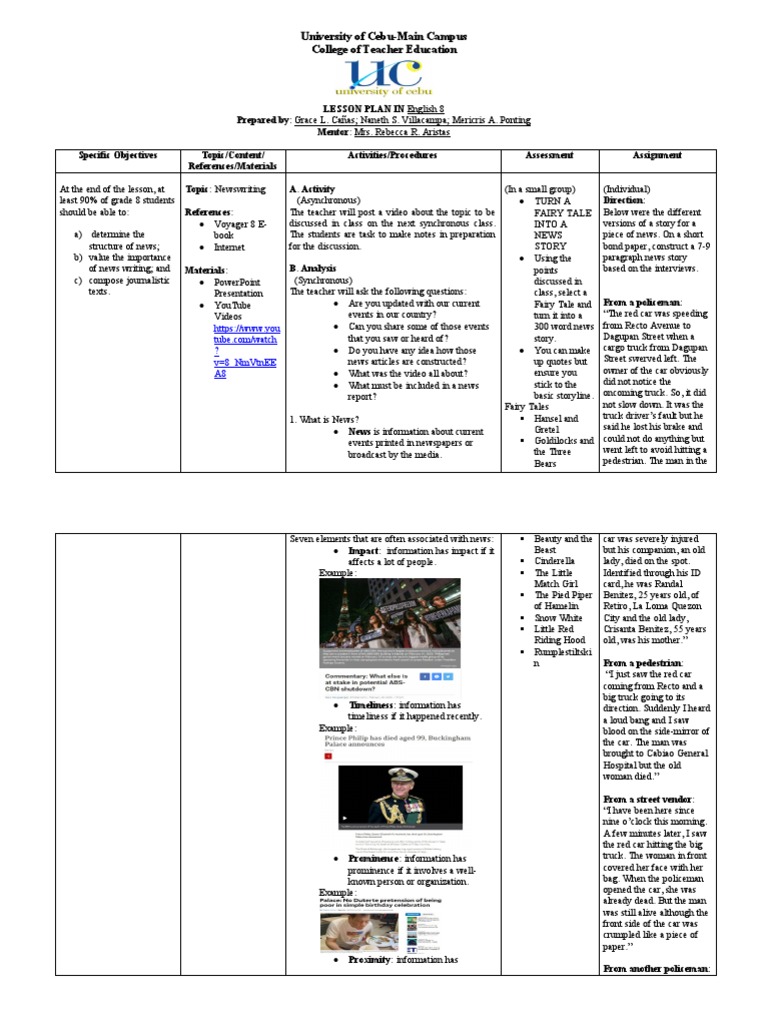 Elements of Newswriting: Structure, Qualities, and Components of an ...
