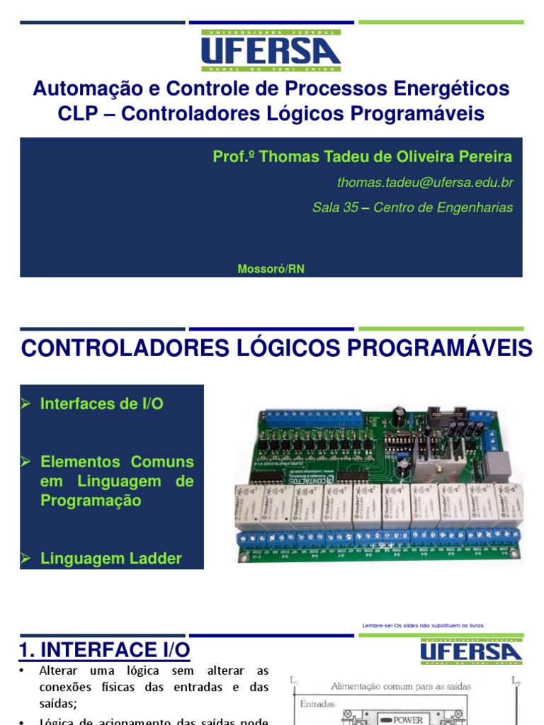Controle Lógico de Processos Energéticos por meio de Controladores ...
