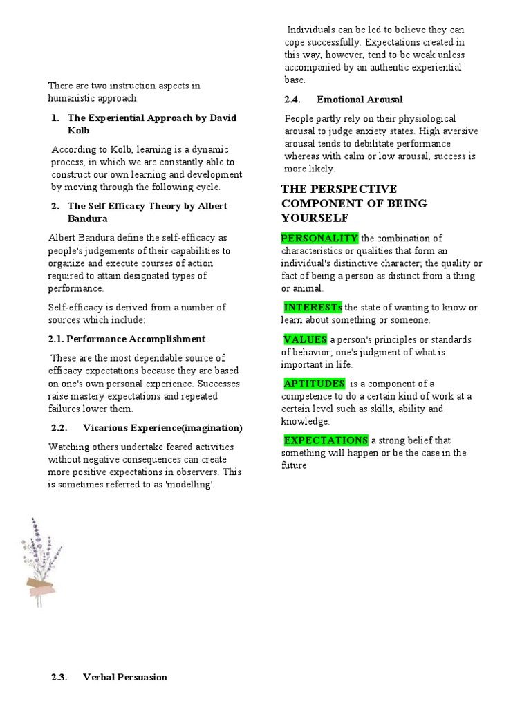 The Experiential Approach by David Kolb 2.4. Emotional Arousal | PDF ...