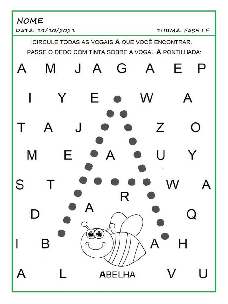 Atividade Vogal A | PDF