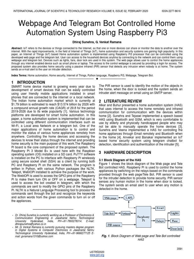 Webpage and Telegram Bot Controlled Home Automation System Using ...