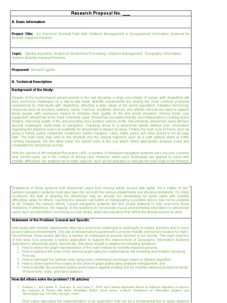 Proposal Format Updated | PDF | Routing | Geographic Information System